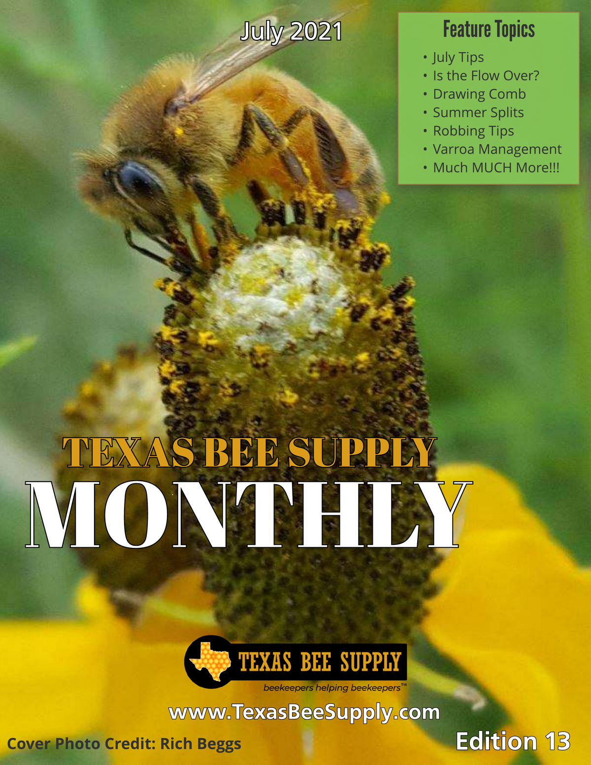 Texas Bee Supply Monthly Magazine - July 2021 — The Bee Supply