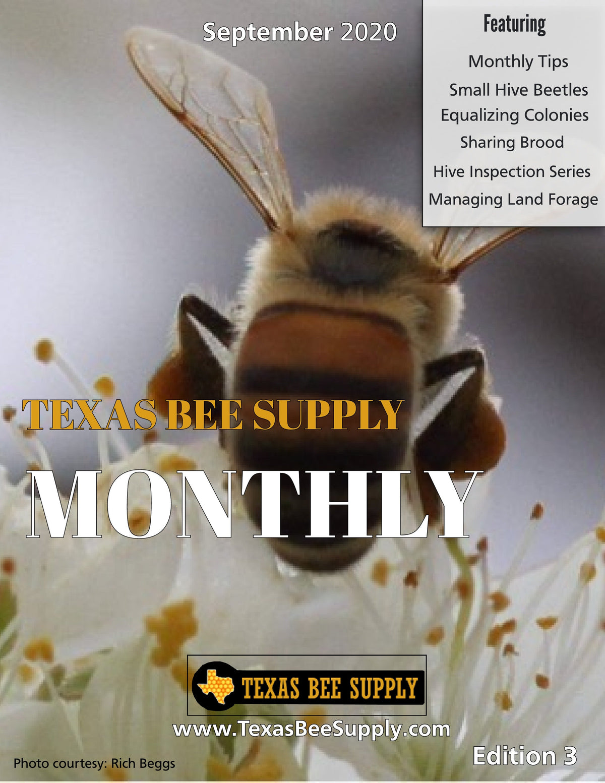 Texas Bee Supply Monthly Magazine - September 2020 — The Bee Supply