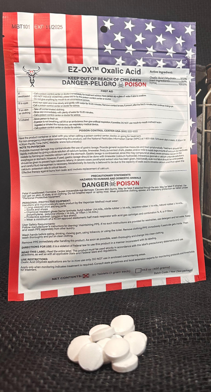 EZ OX Oxalic Acid Tablets 50 Count — The Bee Supply